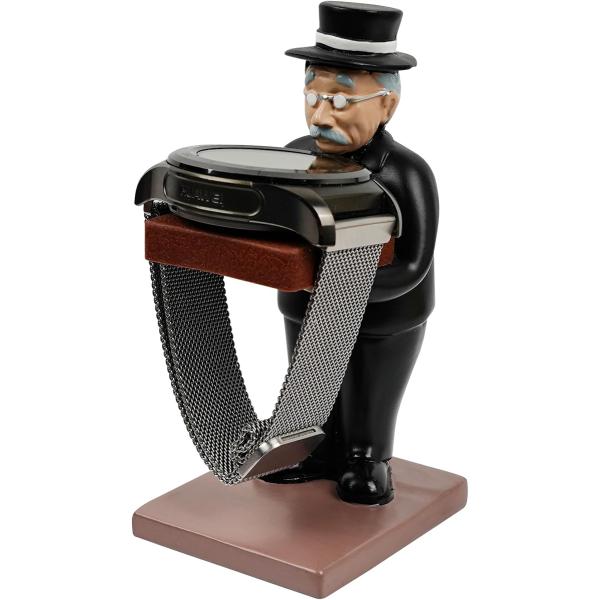 「多機能収納」腕時計はもちろん指輪やピアス、イヤリング、ブレスレット、ヘアアクセサリーなども置くことができます。ちょっとした小物置きにもおすすめです。「基本信息」本体サイズ：5.4x6.3x12cm トレイ部分：4x4cm 素材：レジン+ゴ...