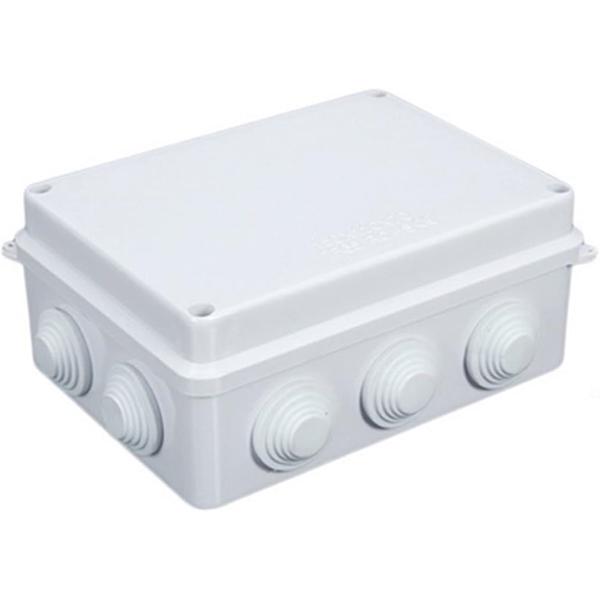 IP65防水規格ジャンクションボックスです。150x110x70mmサイズ。ABS新素材を採用し高強度、高耐久性で屋内屋外を問わず幅広い設置場所に適応する電気ボックスです。ノックアウトを10個設置しており現場で配線用穴あけ作業不要で取付ける...