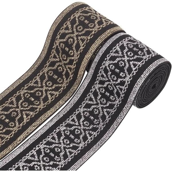 バリエーションコード : 2BJG4YIW56サイズ詳細：幅約52mm、厚さ1.7mm、2ヤード/色、2色、4ヤード/バッグ。プレミアム素材:フラット弾性バンドはナイロン製で、柔らかく、色あせがなく、快適で耐久性があります。デザイン：ゴムバ...