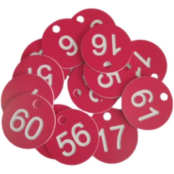バリエーションコード : 2BJXQ0XDYN1〜100番までの番号札100枚セットです。プラスチック製なので軽くて丈夫、水に濡れOKです。ロッカーやドアの鍵の番号札、荷物札、預かり札などにご利用いただけます。色鮮やかなカラーリングでよく目...