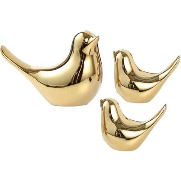 おしゃれで縁起の良いゴールドカラーの鳥の置物3個セット。シンプルなデザインなのでどんな場所にも合わせやすいです。風水で鳥の置物は縁起が良いとされ、緑や幸運を運んでくれるとされています。風水にふさわしい鳥の置物セット: 鳥は風水では幸運や成功...