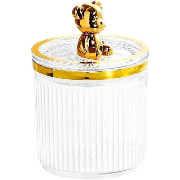 バリエーションコード : 2BJH2OL2DRお洒落で可愛い熊ちゃんの綿棒ケースです。綿棒だけでなく、薬、コスメ用品、キャンディー、コットンなど様々な小物を収納しておくことができます。サイズ：13.5x9x8.8cm本体重量：約100g素材...