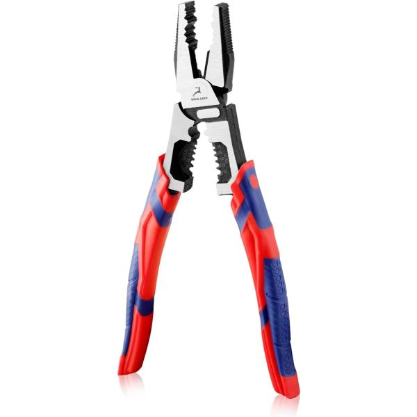 バリエーションコード : 2BJH6IC6JW「多機能」強力ペンチ、 ワイヤーストリッパー、ワイヤーカッターがすべて1つに、ワイヤーが切断できて、電線の被覆を剥くこともできます、圧着機能も付きます。「ハンドル」このペンチは快適なハンドル付き...