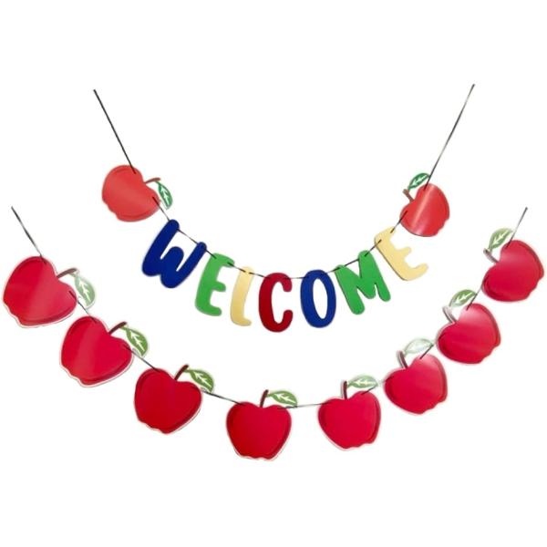 バリエーションコード : 2BJH85GN94・ホームパーティーやイベントでの飾り付けに。カラフルな文字とアップルが特徴的なガーランドです。WELCOME / WELCOME BACK の2種類からお好きな方を選べます。・飾った場所をパッと...