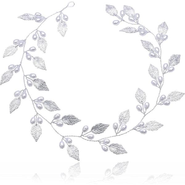 バリエーションコード : 2BJHXG92CP今人気のリーフがモチーフの可愛い上品で軽やかなヘッドドレスです。綺麗で高品質なリーフとフェイクパール。素材が柔らかいのでヘアースタイルに合わせてフレキシブルに形を変えることができ、いろいろなヘア...