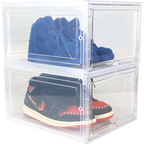 バリエーションコード : 2BJI4016ST「ハイカット対応」大切なコレクションを美しく飾れるシューズボックスです。ハイカットの大きなスニーカーに対応しています。クリアタイプですのでどの方向から見てもスニーカーが見えます。シンプルな見た目...