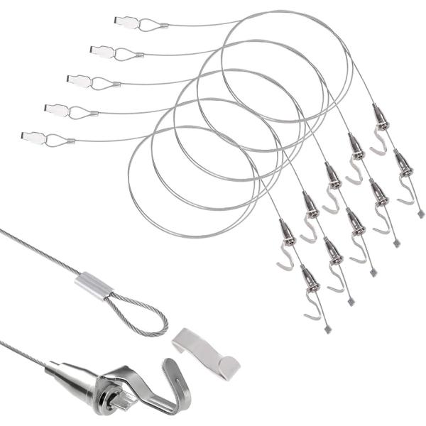 バリエーションコード : 2BJGHPNG1S「製品概要」 絵画やハンドメイド作品の展示に欠かせないフック付きのワイヤーです。ピクチャーレールなどに額縁や絵画を簡単に吊り下げることができます。「製品性能」長さ0.5m〜1.5mのステンレス製...