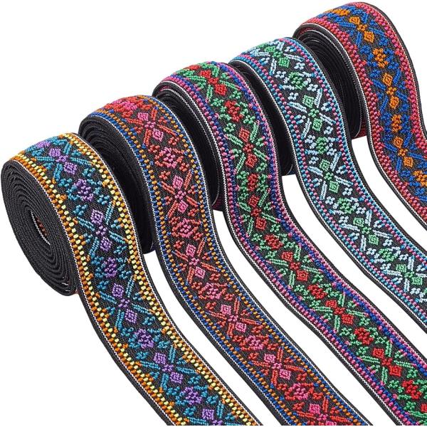 バリエーションコード : 2BJIQTC8OY「ボヘミアンスタイル」ゴムバンドにはボヘミアンパターンが刺繍されており、作品をより魅力的にすることができます。「高い品質」強い弾力織ゴムで弾力範囲に回復しやすいで変形しにくいです。丈夫で耐久性に...