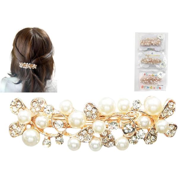 バリエーションコード : 2BJ1FNXISD「輝くパールの贅沢」洗練されたこのヘアアクセサリーは、輝く白いパールが豪華に飾られ、どんな髪型にも上品な印象を与えます。自信を持って日々を輝かせる女性のための、美しさを引き立てるデザインが魅力で...