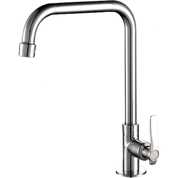 利便性が良くシックなキッチン・洗面用のL型単水栓です。・蛇口が360°回転しますので、とても使い勝手がいい単水栓です。。・古い蛇口から交換しようと思っている方にお勧めです。＊設置サイズ：高さ/26cm 吐水口長さ/16cm 吐水口高さ/20...