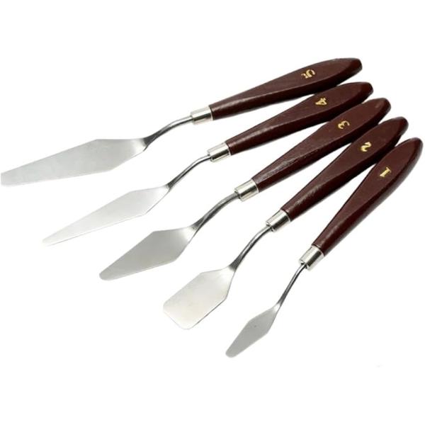 「油彩画の必須アイテム」絵具やメディウムの混合、掻き取り、伸ばしなどをするためのパレットナイフです。手首への負担を考え、軽量な素材を使用し、強度と軽量性のバランスが良い商品を目指しました。「腐食防止」長くお使いいただくために、材質にはサビに...