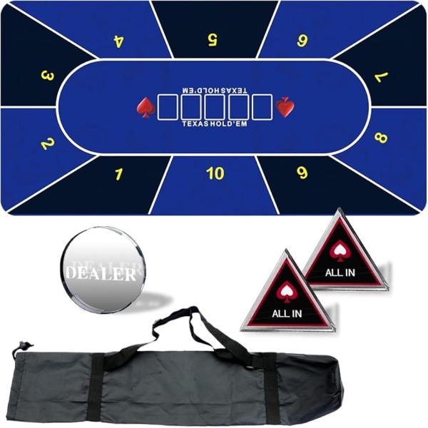 バリエーションコード : 2B9WU4KF6Pポーカーマットセットは、パーティー、旅行、飲み会で楽しめる。マット、オールインボタン、ディーラーボタン、収納袋の4アイテムがまとめて揃う。マットの表面はカード滑り、手触りもよく、毛羽立ちを抑えた...