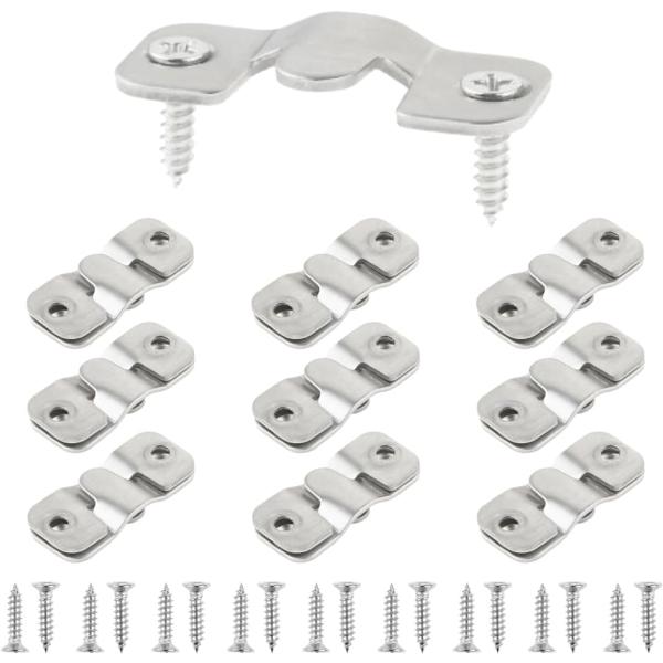 バリエーションコード : 2BJNDSUW4D「商品仕様」本体サイズ：約44x19mm 厚さ：約2mm 穴径：約4mm 穴の中心距離：約33mm ネジ：約16x4mm 素材：ステンレス製 カラー：シルバー 安全耐荷重：0KG〜5KG「パッケ...