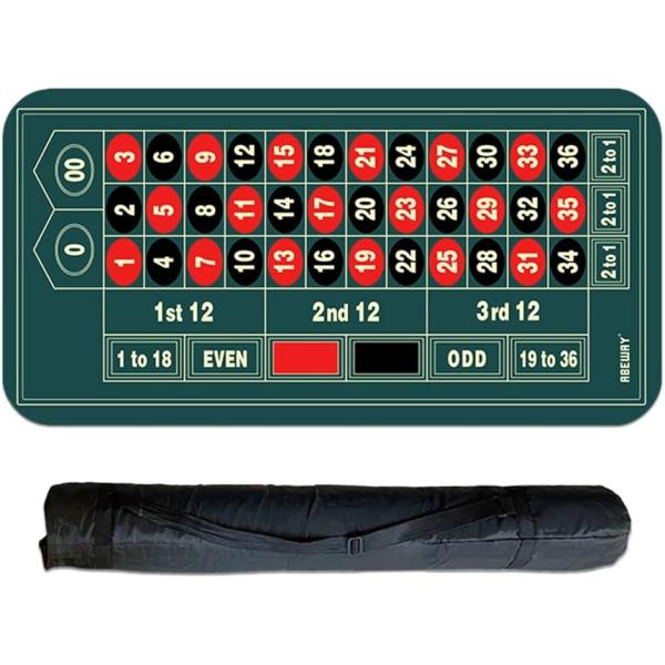 高品質な素材で製作されたカジノルーレットレイアウトマット。滑らかな表面はストレスなくゲームを楽しめ、フェルト素材のような毛羽立ちもありません。デジタルプリントでデザインされ、色あせる心配もありません。120x60cmのサイズで、厚さ2mmの...
