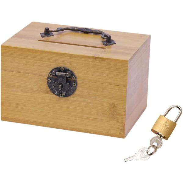 「きれいなお札で貯金OK」折りたたまずにお札が入れられる貯金箱。中でお札が引っかからず、きれいなお札のまま貯金がOK。お札は120枚まで入る大容量。長期的な貯金にオススメです。「竹製だから丈夫で頑丈」強くて耐久性があり、変形やひび割れに強い...