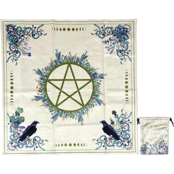 バリエーションコード : 2B98IH8NW4「普段使いにぴったりな大きさ」実使用重視の現実的な大きさのタロットクロスセット。正方形で据わりが良いのが特長「タロット占いを味わえる道具」天の星々の姿、きのこ、生命樹などの魔術的モチーフが描かれ...