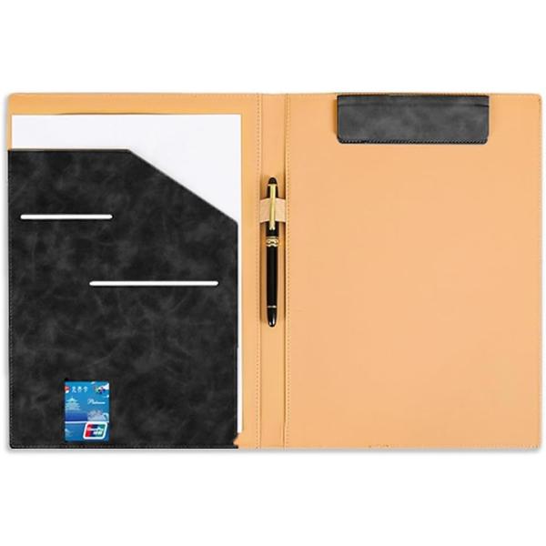 バリエーションコード : 2BJOIWIHLI「多機能A4サイズバインダー」ビジネスシーンで活躍する機能的なクリップボード。A4サイズで約30枚の用紙をホールド可能。ペンホルダー、名刺・カード収納に便利なポケット付き。見た目も美しい頑丈なハ...