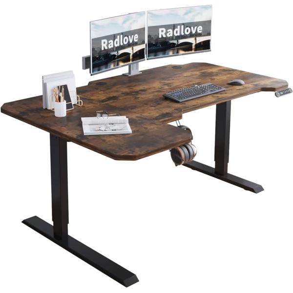 バリエーションコード : 2BJWOGYYND「商品仕様」天板サイズ：約幅150CMx奥行101CM（左）74CM （右） 天板は3分割 本体重量：約30KG 耐荷重80KG 高さ調節範囲：69-115CM（厚さ：2CM、高さ71-117C...