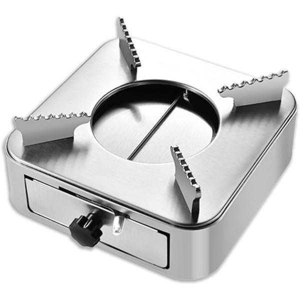 バリエーションコード : 2BJPWGFLPI「一人鍋にピッタリ」固形燃料やアルコール用の卓上ミニコンロです。燃料交換も熱い鍋を動かすことなくできる引き出し式の受け皿です。ツマミで簡単に火力調節できるのがポイント。持ち運びにも便利なコンパク...