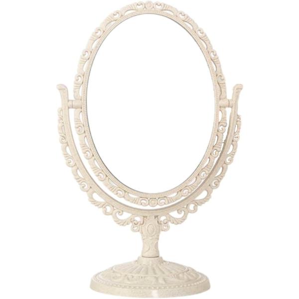 バリエーションコード : 2BJQJ4U89Q・毎日のメイク＆スキンケアの時間が楽しくなる。上品さとキュートさが両立したアンティーク調デザインの卓上ミラーです。ミラーの形は楕円・丸・ハート型の3種類からお好きなデザインをお選びいただけます。...