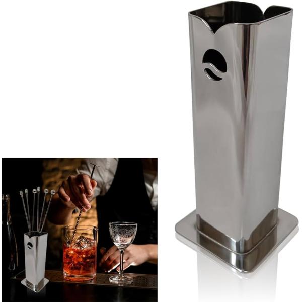 バリエーションコード : 2BJST6CC3C「細見ながら重量感。。スペーススッキリマドラースタンド」数本立てても倒れない。Point.1倒れにくい重量感。秘密は底の設計。長めのバースプーンでも倒れない。デザイン性と安定性の両立。・縦長シル...