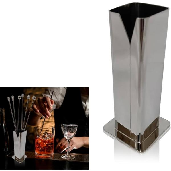 バリエーションコード : 2BJST6CC3C「細見ながら重量感。。スペーススッキリマドラースタンド」数本立てても倒れない。Point.1倒れにくい重量感。秘密は底の設計。長めのバースプーンでも倒れない。デザイン性と安定性の両立。・縦長シル...