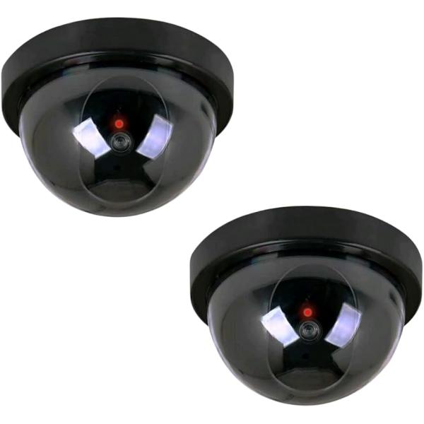「ダミー防犯カメラ」監視されているように威嚇するドーム型のダミー防犯カメラです。チカチカ光る赤い点滅が録画されているような雰囲気を作り出し、不審者や万引きといった防犯対策に役立ちます。「取り付け簡単」配線工事なしで天井や壁面に設置可能です。...