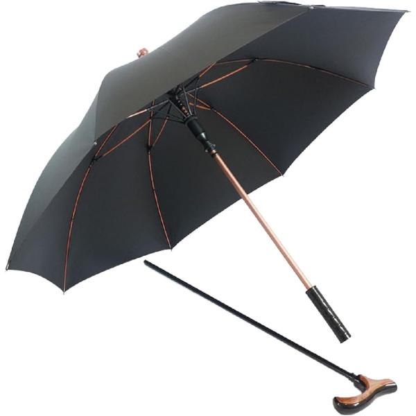 バリエーションコード : 2BJSSXU2H8「分離式デザインで多用途に活躍」この革新的なステッキ傘は、杖と傘を一体化させた便利なアイテムです。アルミ合金製の杖部分は軽量でありながらも高い耐久性を誇り、荷重能力に優れています。分離式の設計に...