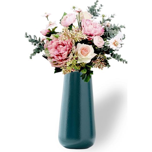 バリエーションコード : 2BJS0TFYKW安定感抜群、使い勝手抜群で上品な陶器の花瓶（フラワーベース）高さ：約20cm、口径約6.5cm、底部幅約9.4cm 高さ20cmなのでスタンダードなサイズです大きめで飾りやすい形状：口が広く、お...