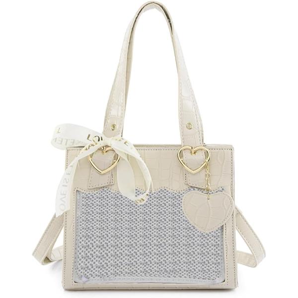 バリエーションコード : 2BJSY0U3XC大きな透明ポケットが特徴的なミニショルダーは、は推し活に最適なシンプル且つ可愛いがたっぷりな痛バッグです。バッグ全面の透明のポケットには、好きな芸能人やアニメのグッズや缶バッジ、ぬいぐるみなどを...