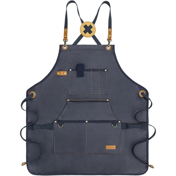バリエーションコード : 2BJU1WCWOF「機能性もデザイン性も高いワークエプロン」ポケットやループなど収納場所が１２ヶ所あり、ドライバーやペンチなどの作業工具やペン、スマホ、メモ帳などたくさんのものを収納できる多機能型エプロンです。ヴ...