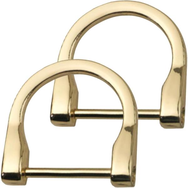 バリエーションコード : 2BJV6JUUYCバッグの修理やストラップの交換、レザークラフトの部品としてなど、色々使えて便利なU字型Dリング（Dカン）のご紹介です。こちらのDリングは、ドライバーでネジを回して開閉するタイプなので製品の縫い目...