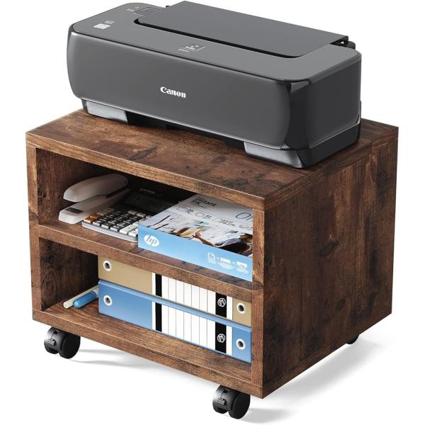 バリエーションコード : 2BJW4KGHVD「デスクスペースを活用」プリンターが机のほぼ半分を占めていることに、机の上がオフィス用品や紙で山積みになっていることに困っていますでしょうか？こちらのプリンター台にお任せください。こちらのプリン...