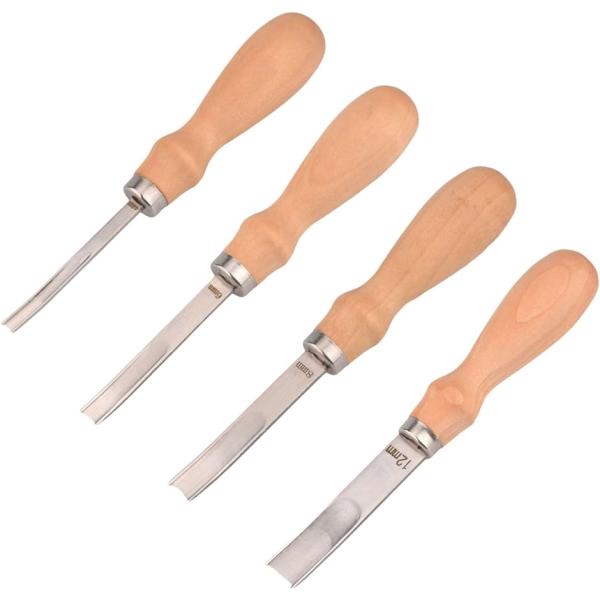 高品質材料：このレザークラフト4点セットは、高炭素鋼とステンレス鋼で作られています。高い硬度と耐久性がありますので、長持ちし、切れ味がよく、滑らかな仕上りを実現します。使いやすい4つのサイズ：4つの刃先サイズ（4mm / 6mm / 8mm...