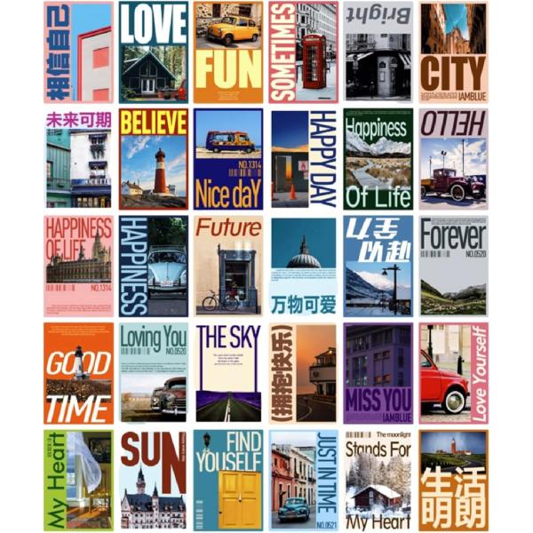 バリエーションコード : 2BJWJ93PUY「お部屋を彩るセンスアップ」可愛いデザインのポストカード30枚セットで、お部屋に新たな息吹を。それぞれ異なる柄で、気軽に貼るだけで空間が生まれ変わります。全てのカードはユニークなデザインで構成さ...