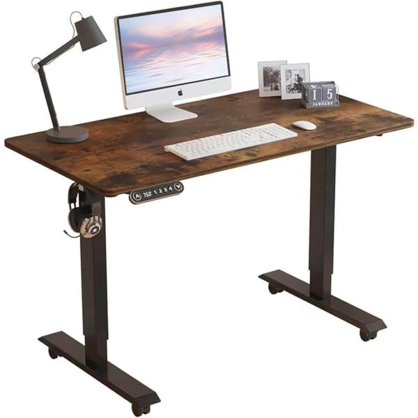 バリエーションコード : 2BJWLT0O3V「商品仕様」：足＋天板 。天板：幅約110CMx奥行約60CM 。天板と脚の厚み：1.5cm。高さ 69〜115CM 調節可能。天板材料:化粧合板。足材料:鋼鉄合金材料。耐荷重：80kg 重量：...