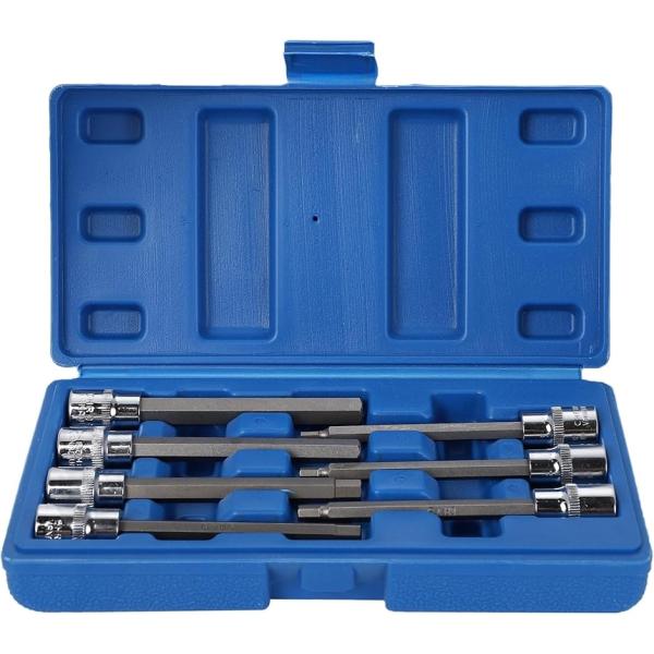 バリエーションコード : 2BJWX6GV1T手が届きにくい狭いスペースや奥まった箇所にも使いやすいロングタイプのソケットレンチです。「セット内容」六角ビットソケットのエクストラロングセット（110mm x 3、4、5、6、7、8、および1...