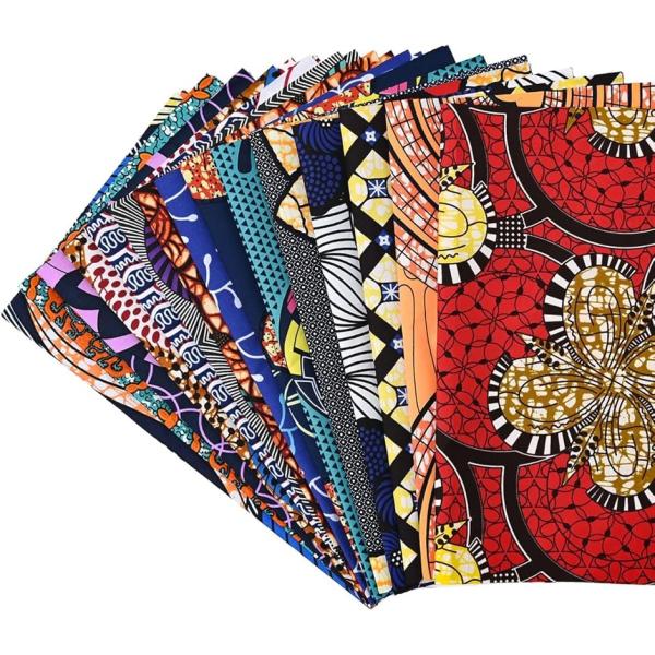 バリエーションコード : 2BRF2SY531アフリカ布は、ハンドメイド、DIY、手芸、民族調のファブリックが好きなあなたにおススメのバティック15枚セット。使いやすい50x40センチのハギレ、色々な柄を楽しめます。バッグ、バンダナなどの小...
