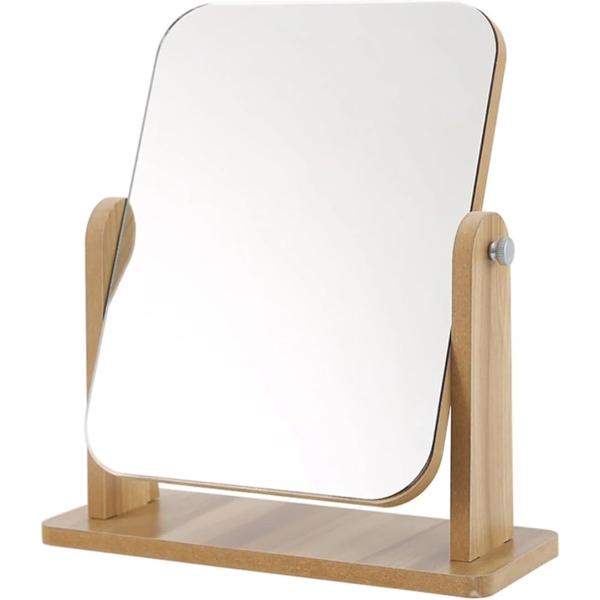 バリエーションコード : 2BJXIR94XH・360°回転可能な卓上ミラーです。・シンプルなのに美しく身だしなみを整える時に気分が上がる鏡です。背面も木目調で素敵なデザインなのでどんな場所に馴染みます。・ローテーブルや本棚、あらゆる場所で...