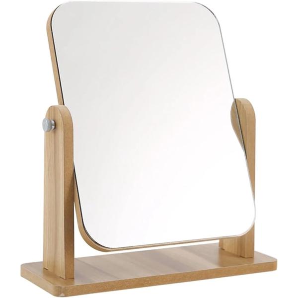 バリエーションコード : 2BJXIR94XH360°回転可能な卓上ミラーです。シンプルなのに美しく身だしなみを整える時に気分が上がる鏡です。背面も木目調で素敵なデザインなのでどんな場所に馴染みます。ローテーブルや本棚、あらゆる場所で活躍し...