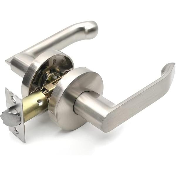 バリエーションコード : 2BJY6IFJ8U［空錠］ 鍵なし 45°ドアを開けレバーハンドル錠 アルミニウム合金の主体適用扉厚:30-50mm ラッチは60mmあるいは70mmに調整可能