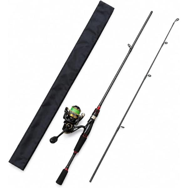 ロッド全長：約6ft (約180cm) 仕舞寸法：約94cm 継数：2ピースアクション：M（ミディアム） 適合ルアー重量：8〜32g（目安） 自重：約110gロッド素材：高炭素カーボン ガイド：セラミックリングガイド グリップ：EVAリール...