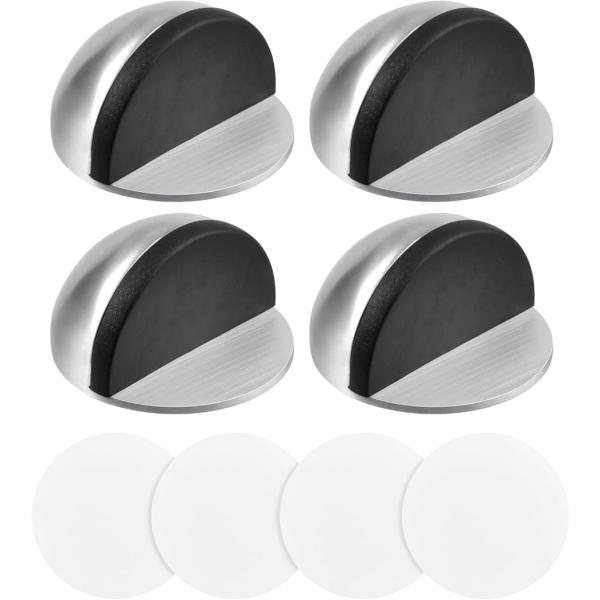 「セット内容」このセットには、直径1.77インチ（45mm）、高さ0.94インチ（24mm）の無穴銀色のカメ型ドアパネルが4枚含まれています。半円形のデザインにより、ドアを開ける際に壁にぶつかるのを防ぎながら、開いた状態でもしっかりと固定さ...