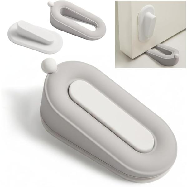 バリエーションコード : 2BR08NGJUY「年間2.6万個出荷。固定と収納を両立したスマートドアストッパー」ドアを好きな位置で固定する差し込み式ストッパーと、不使用時に壁や扉に設置できる専用ホルダーのセットです。足元に放置して躓く心配や...