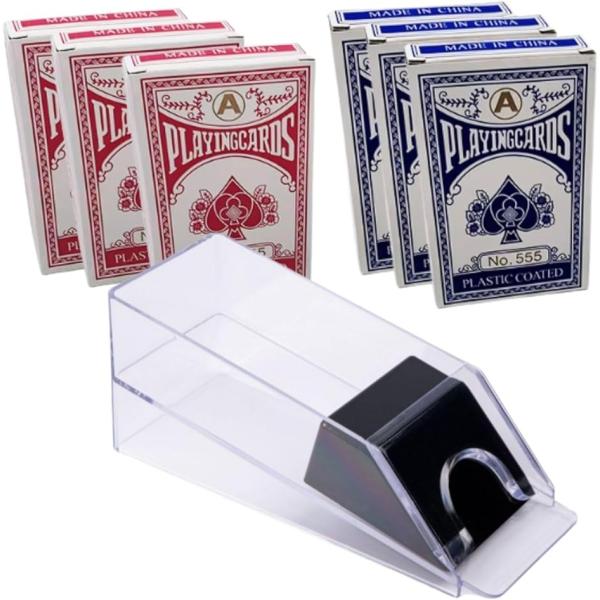 「カジノの雰囲気を自宅で再現す」 カジノで使用される本格的なカードシューを自宅で体験できます。トランプをセットしてスムーズにカードを配ることで、バカラやブラックジャックなどのテーブルゲームの臨場感を高めます。「パーティーや飲み会を盛り上げる...