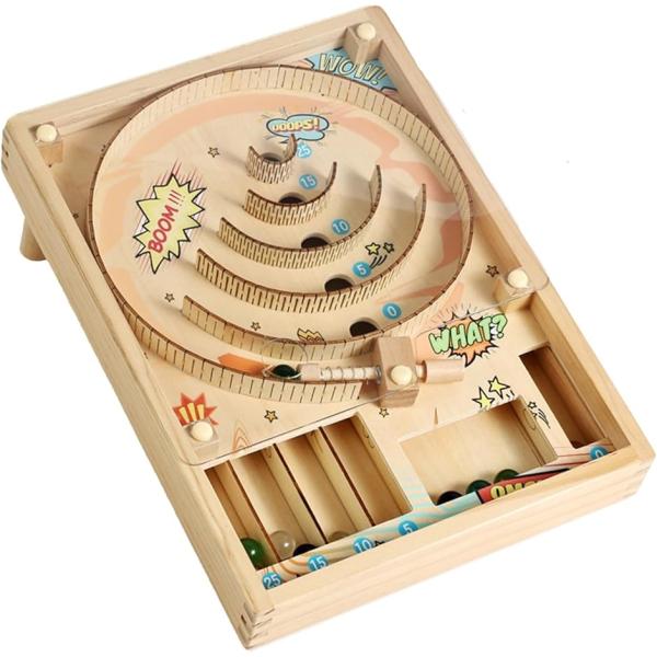 バリエーションコード : 2BR6HRVFHG昔ながらの楽しさを味わえる木製ピンボールマシン。シンプルで操作しやすいスマートボール式のピンボールゲームで、子供も大人も一緒に遊べます。温かみのある木製おもちゃとして人気のピンボールマシン。手軽...