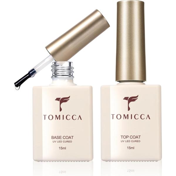 バリエーションコード : 2B6FOYO5ON内容量：15mlx2ボトル大容量、UV/LEDライトで硬化必要。（＊ジェルネイル用のトップコートとベースコートは密度が低いので、流れやすいです。薄く塗ったほうがいいです。塗布量が多いと硬化不良を...