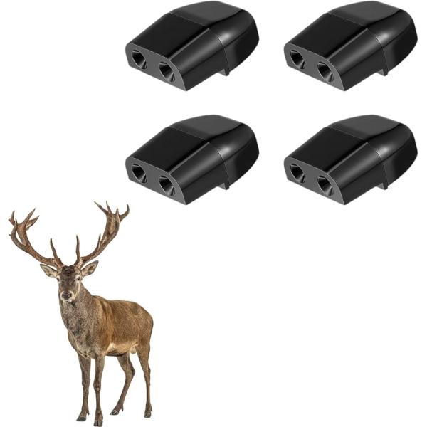 お得なパック：サイズ：写真通り。パッケージ：4個鹿警報笛、黒。アウトドアドライバーにとって、鹿防止装置は必需品のカーアクセサリーです、一台につき2個取り付けることをお勧めします。効果的な野生動物の駆除：甲高い音を発することで、この鹿笛は動物...