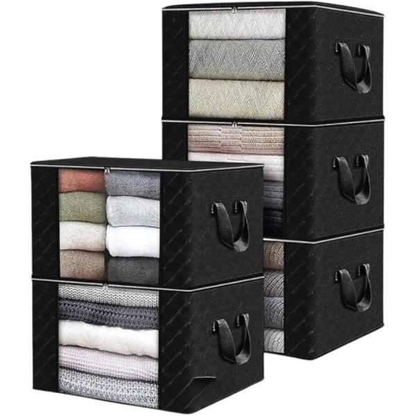 「5個セットでコスパ抜群」1つだけでなく 5個セット だから、家中の収納整理に対応。家族分・季節別に分けて管理でき、片付け習慣が身につく。「折りたたみ式で省スペース収納」使わない時は フラットに折りたためる ため、クローゼットの隙間・棚の中...