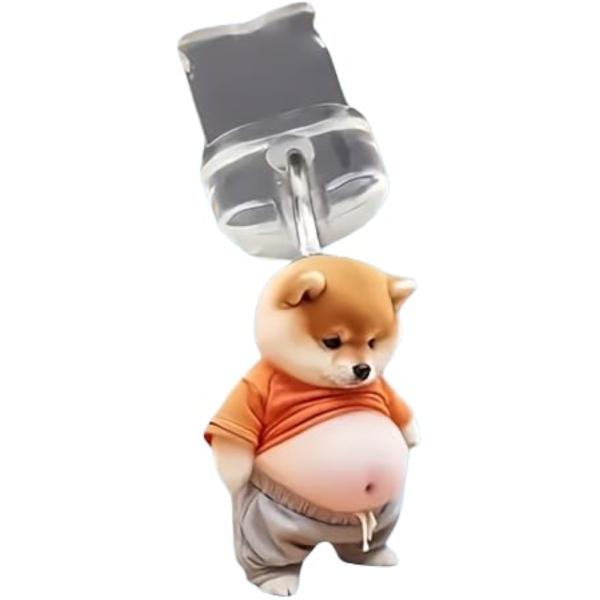 バリエーションコード : 2BR99PSFXJ立体マスコット一体型の充電口ホルダー構造 本商品は、腹出しポーズの犬モチーフを立体的に成形した3Dマスコットと、スマートフォン充電口へ差し込むホルダー機能を一体化したアクセサリです。一般的な平面...
